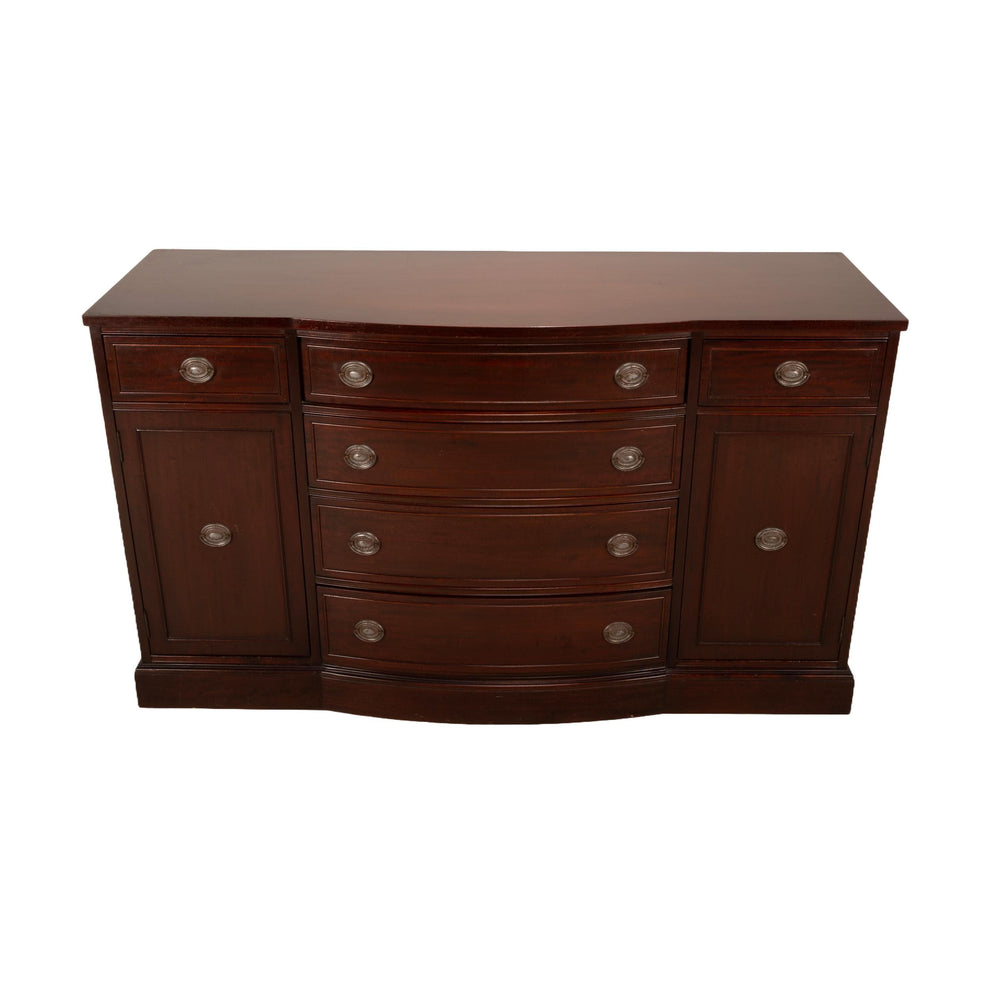 1940s Rway Northern Furniture Co Mahogany Bow Front Buffet Server Side ...