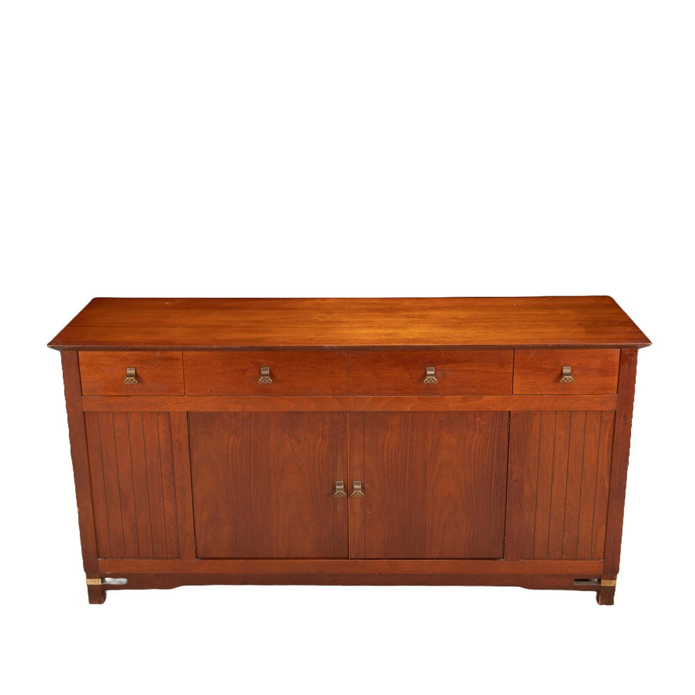 1960s Basic Witz Mid Century Modern Buffet Server Sideboard W/ Brass H ...